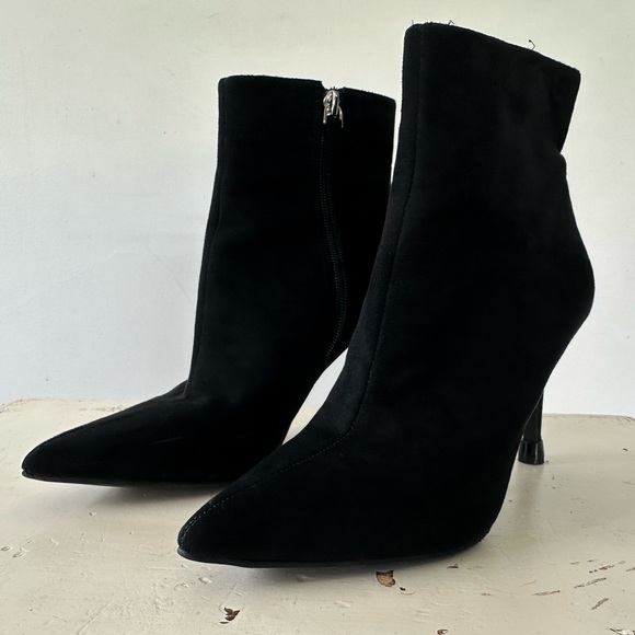 bp | Shoes | Bp Boots Maisie Black Suede Zip Pointed Womens Size 7 M ...